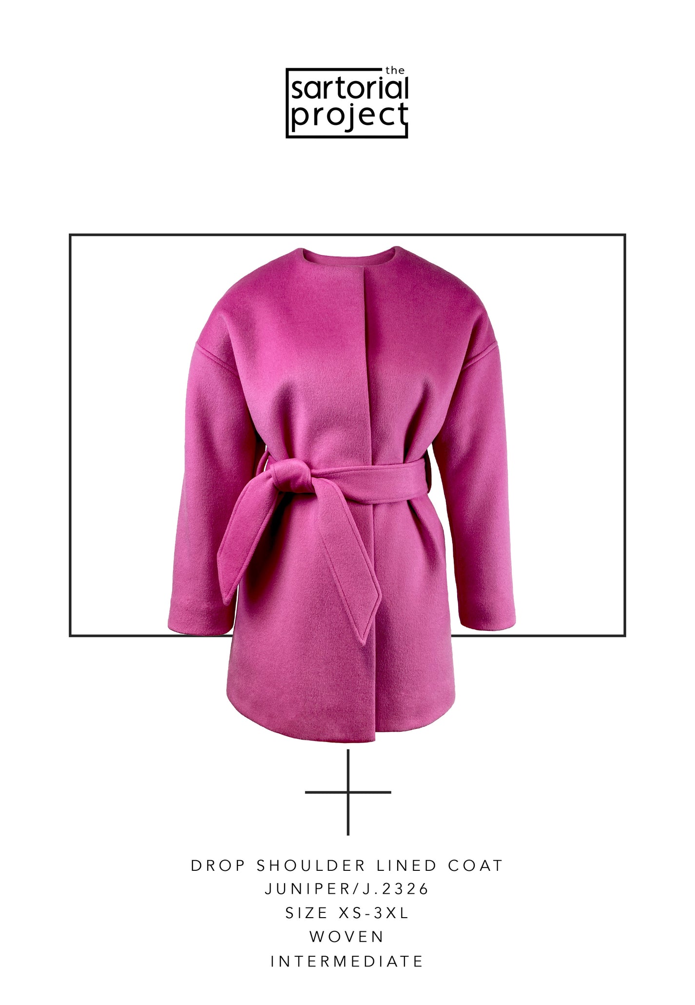 juniper drop shoulder coat sewing pattern PDF Sewing pattern XS to 3XL ...