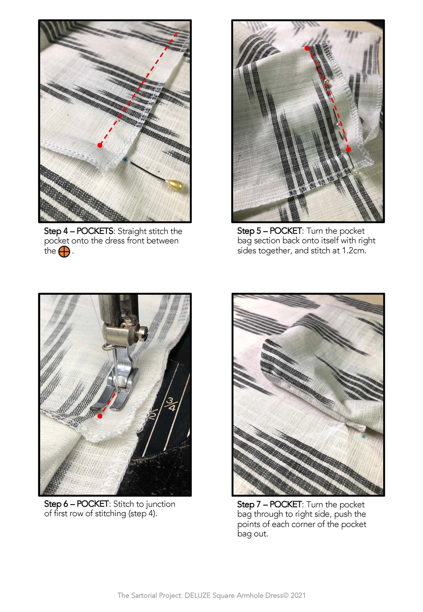 Deluze square armhole dress pdf sewing pattern – The Sartorial Project