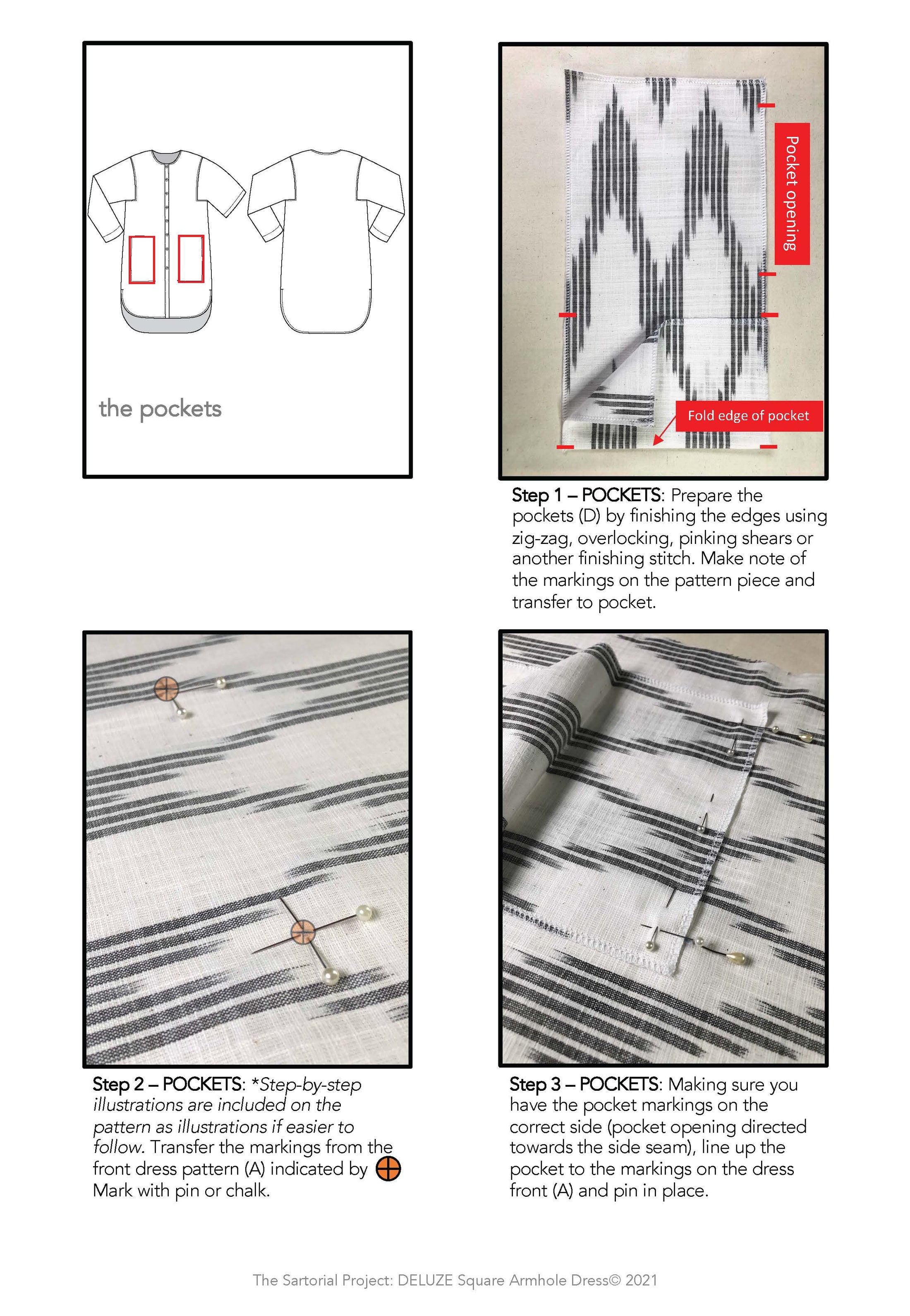 Deluze square armhole dress pdf sewing pattern – The Sartorial Project