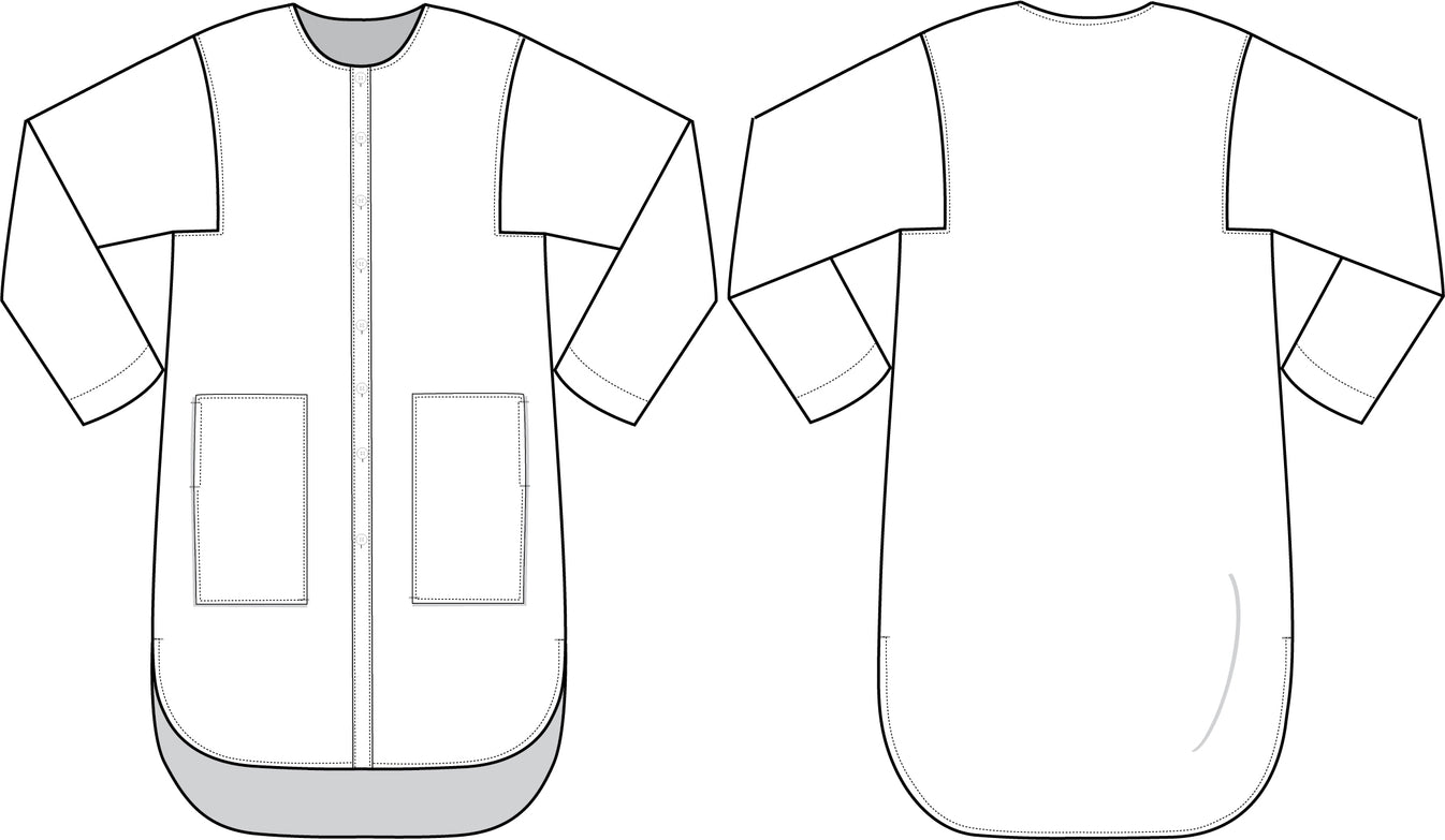 Deluze square armhole dress pdf sewing pattern – The Sartorial Project