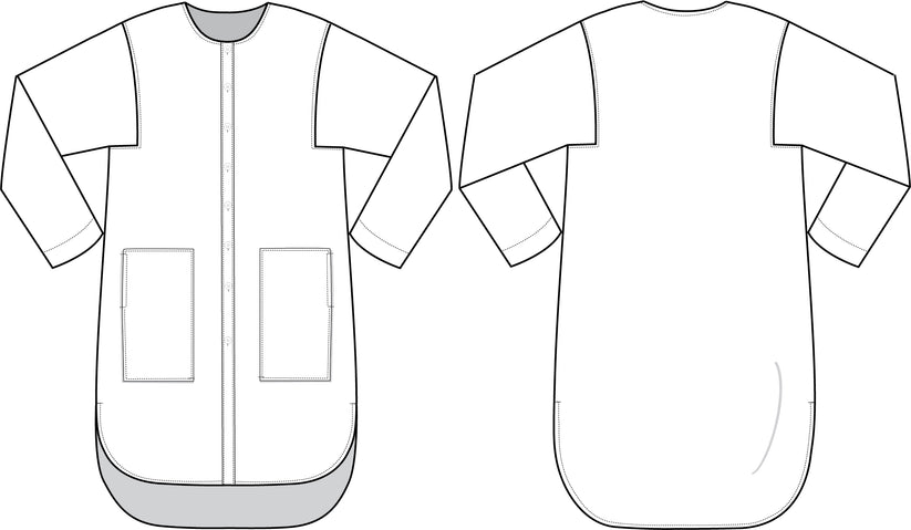 Deluze square armhole dress pdf sewing pattern – The Sartorial Project