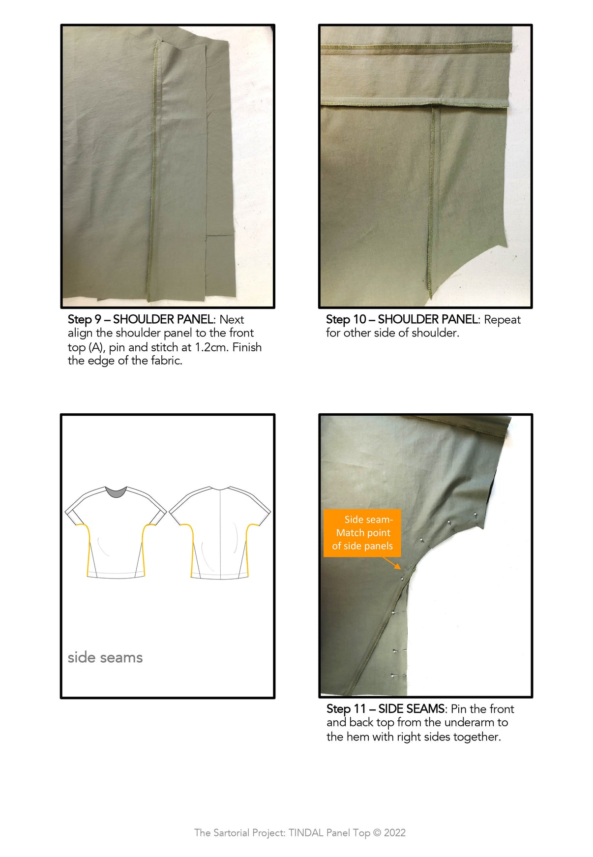 Tindal panel top pdf sewing pattern the sartorial project – The ...