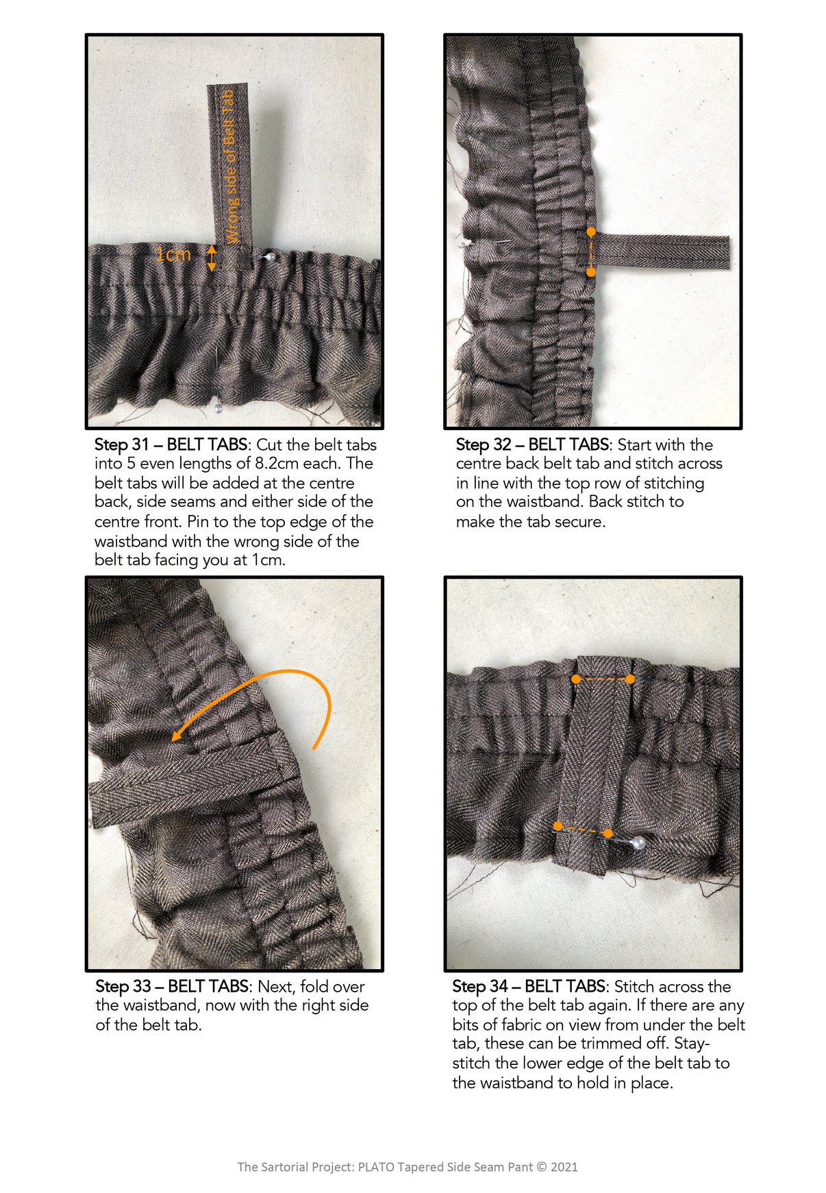 Plato tapered side seam pant pdf sewing pattern – The Sartorial Project